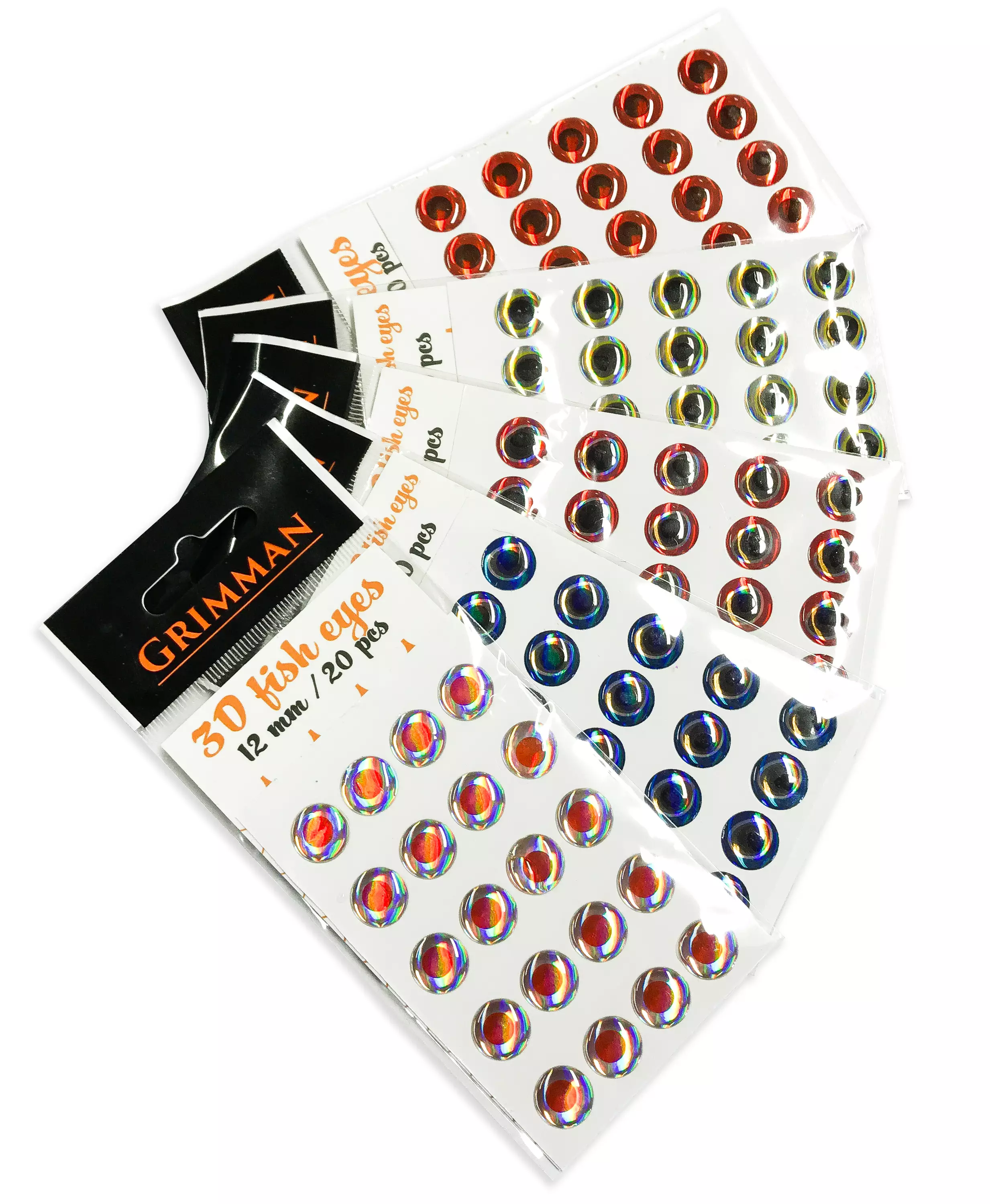 Grimman 3D Fish Eyes 12mm 3D eyes 20pcs - Ruoto.com webstore