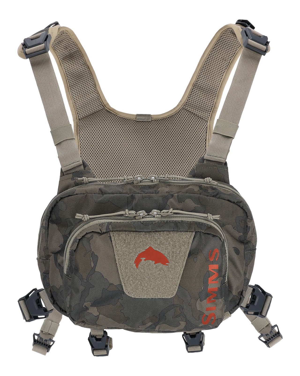 Simms Tributary Hybrid Chest Pack Regiment Camo Olive Drab Chest pack ...